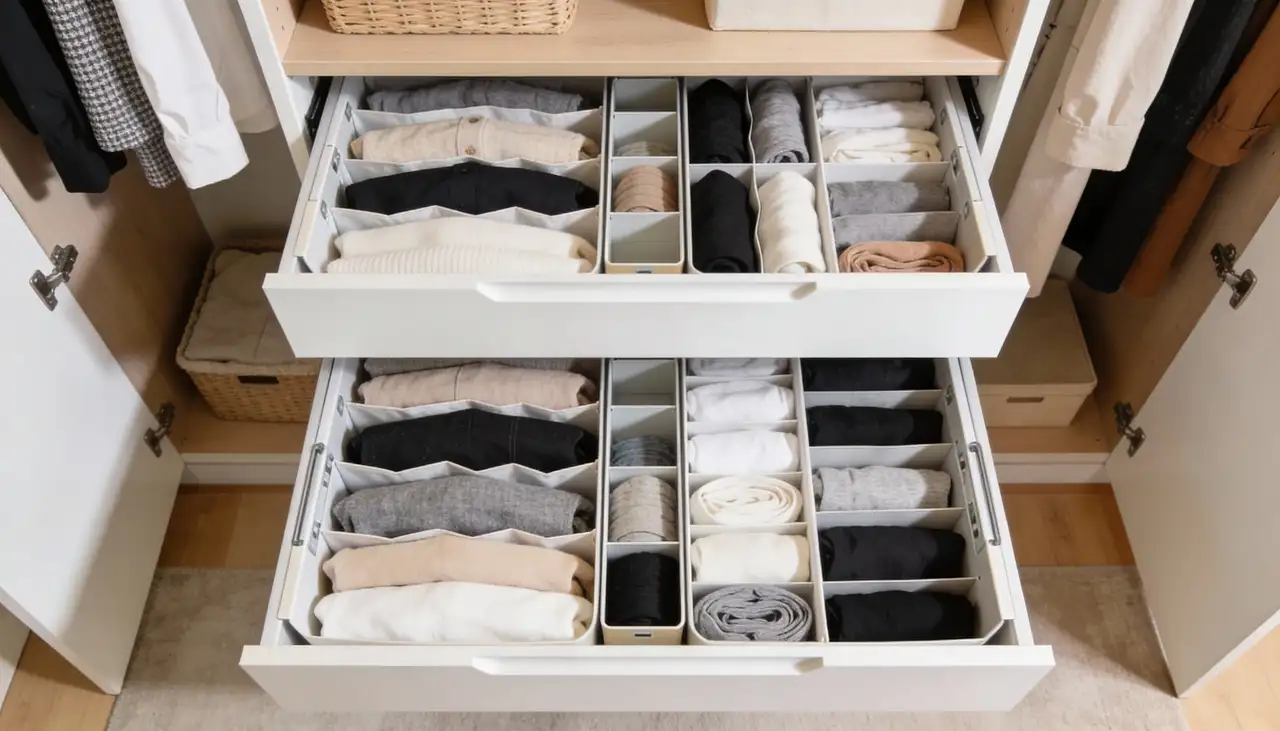 O macete para organizar o guarda roupa e ganhar o dobro de espaço