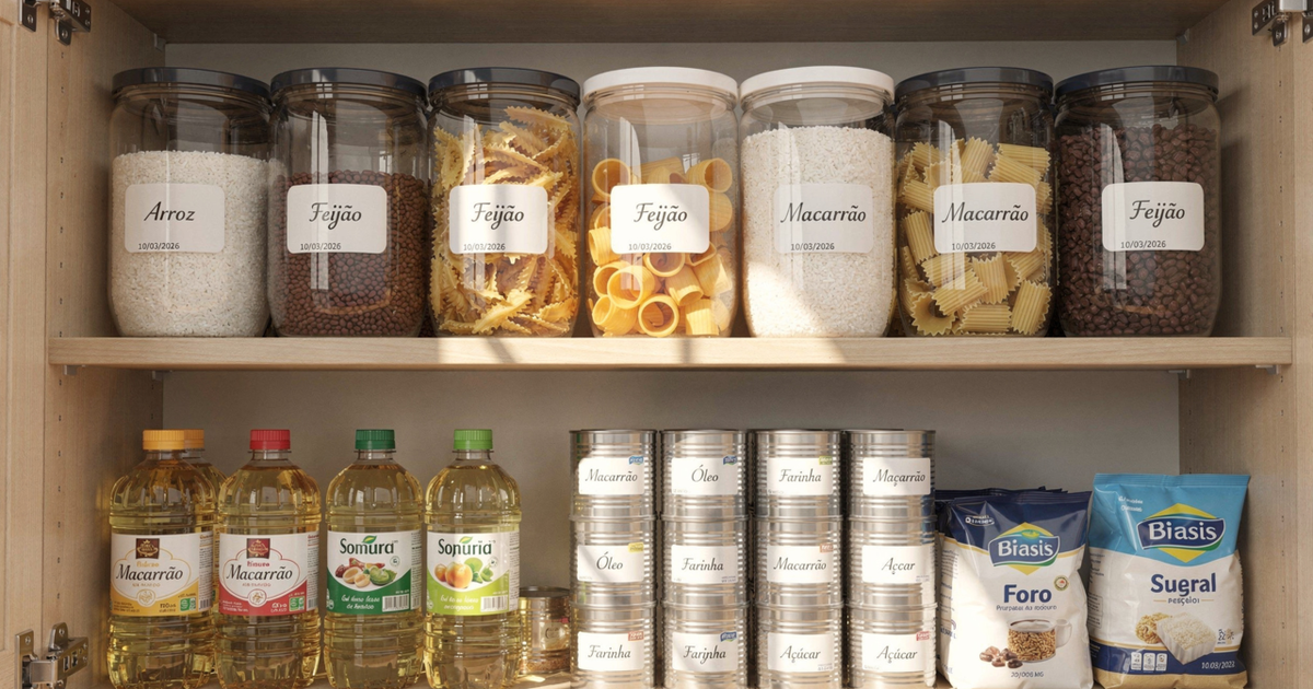 A técnica de organizar a despensa que faz a sua comida render o dobro