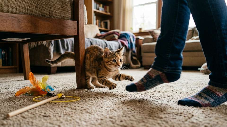 É por isso que o gato morde os pés das pessoas sem motivo aparente