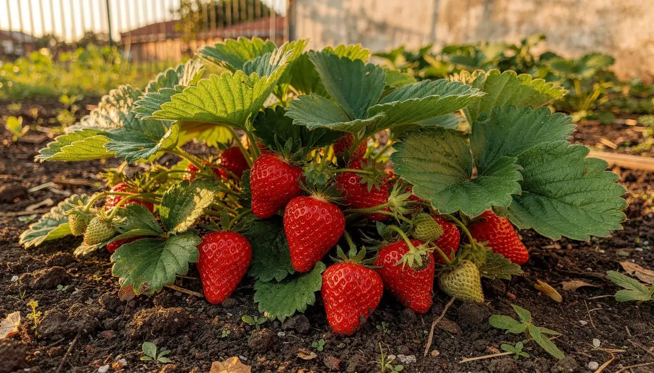 Uma colher de sopa sob cada planta e você terá uma colheita de morangos ...