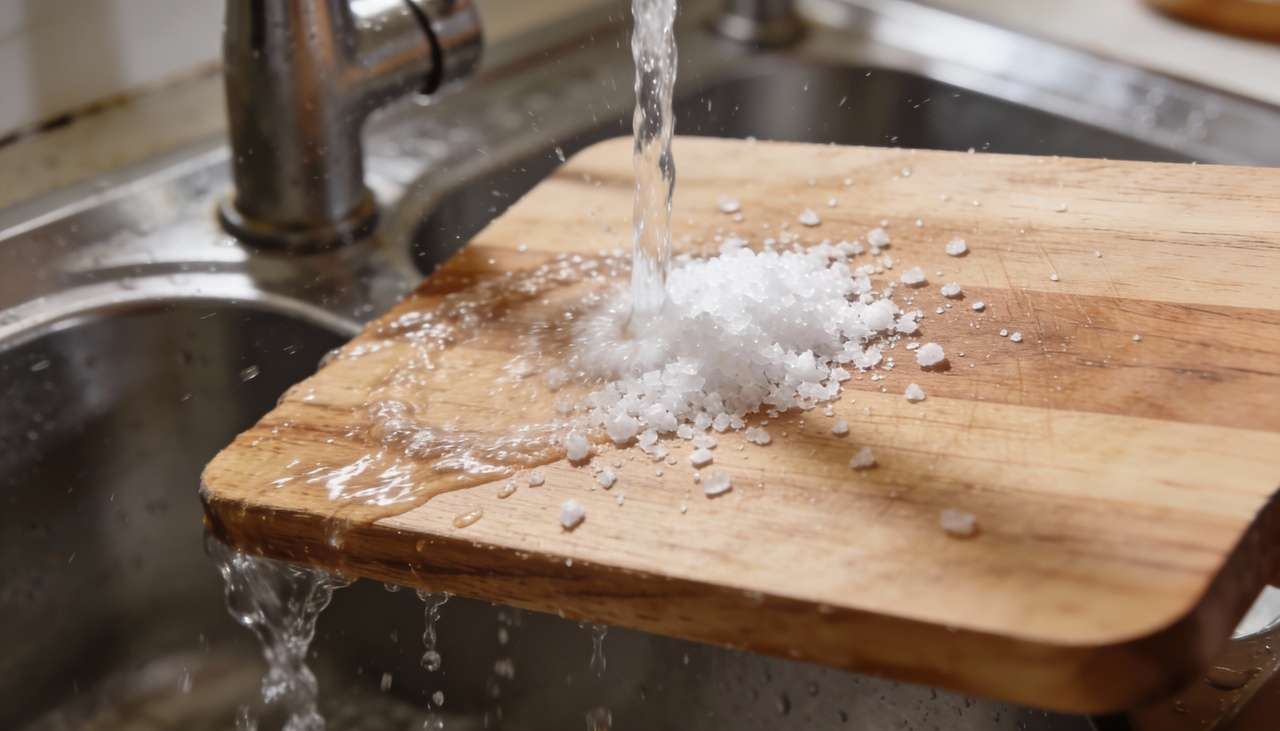 Como deixar a tábua de madeira limpa e sem cheiro com limão e sal grosso