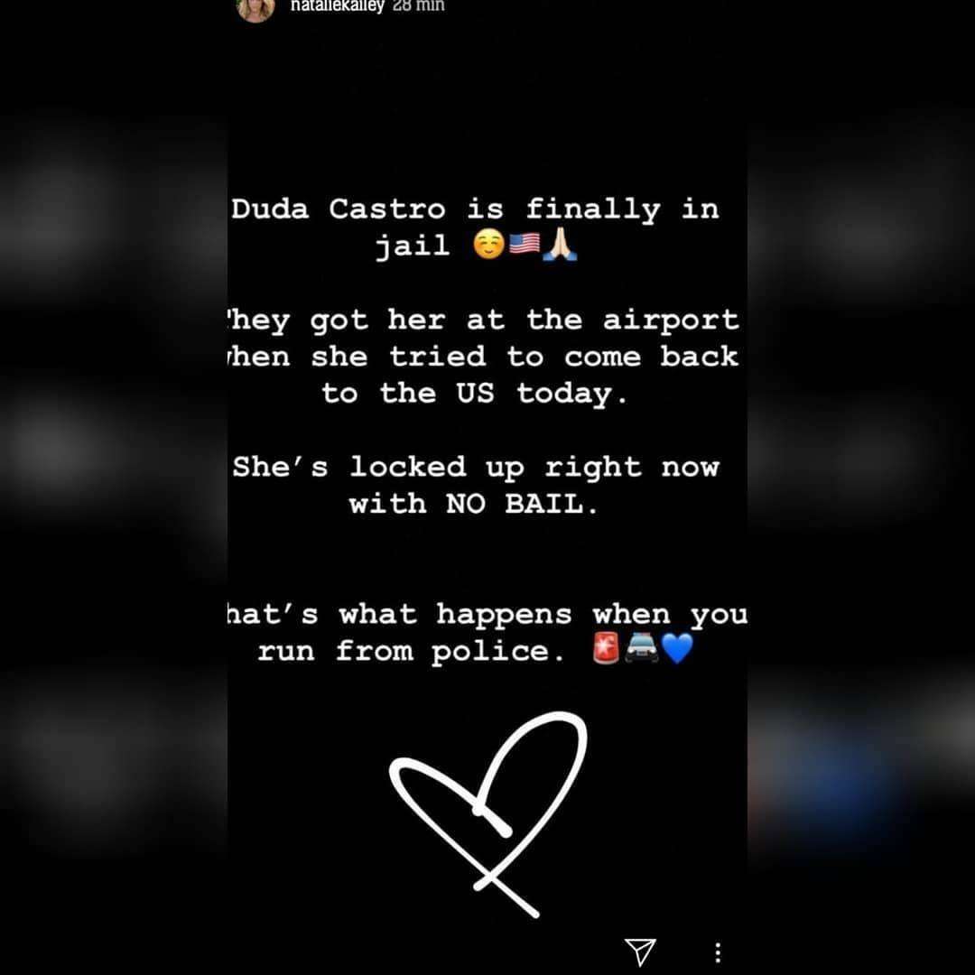 Duda Castro, ex-mulher de Biel, é presa nos EUA por agressão