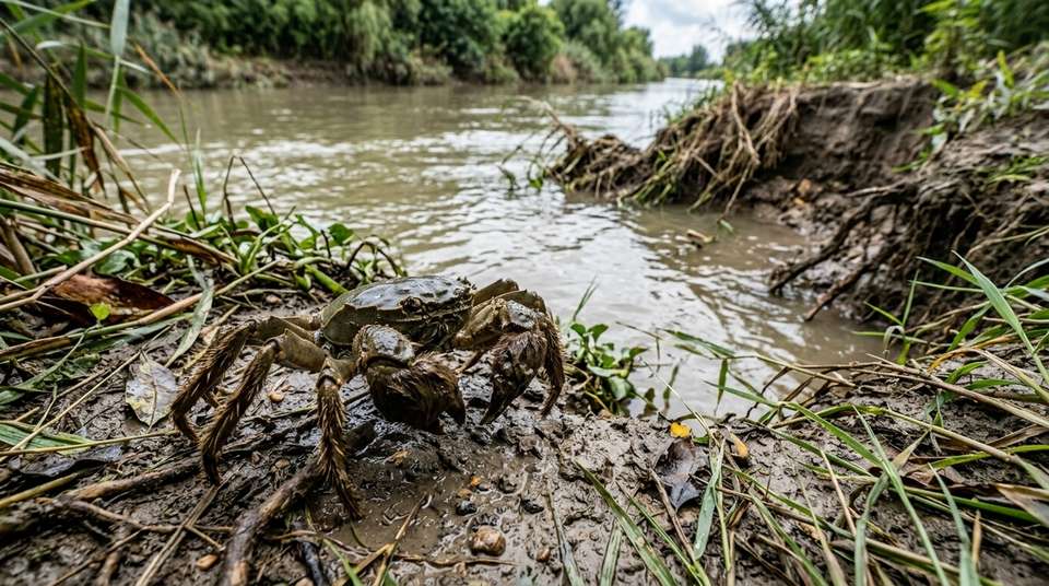 O caranguejo chinês invasor se adapta a quase qualquer ambiente, se ...