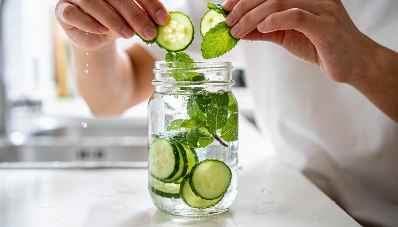 Este é o efeito surpreendente da água saborizada com pepino e hortelã ...