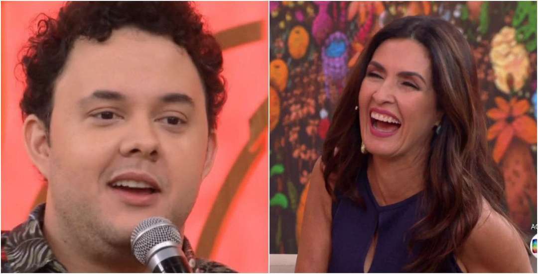 Gui Santana imita Bonner no ‘Encontro’ e deixa Fátima sem graça
