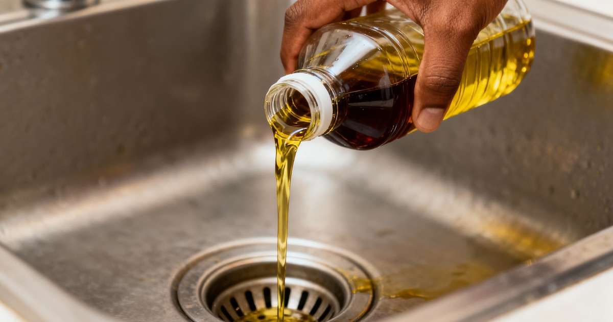 Por que não despejar óleo de cozinha na pia?