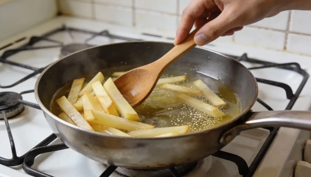 Como fazer batata frita super crocante usando apenas um pouco de vinagre