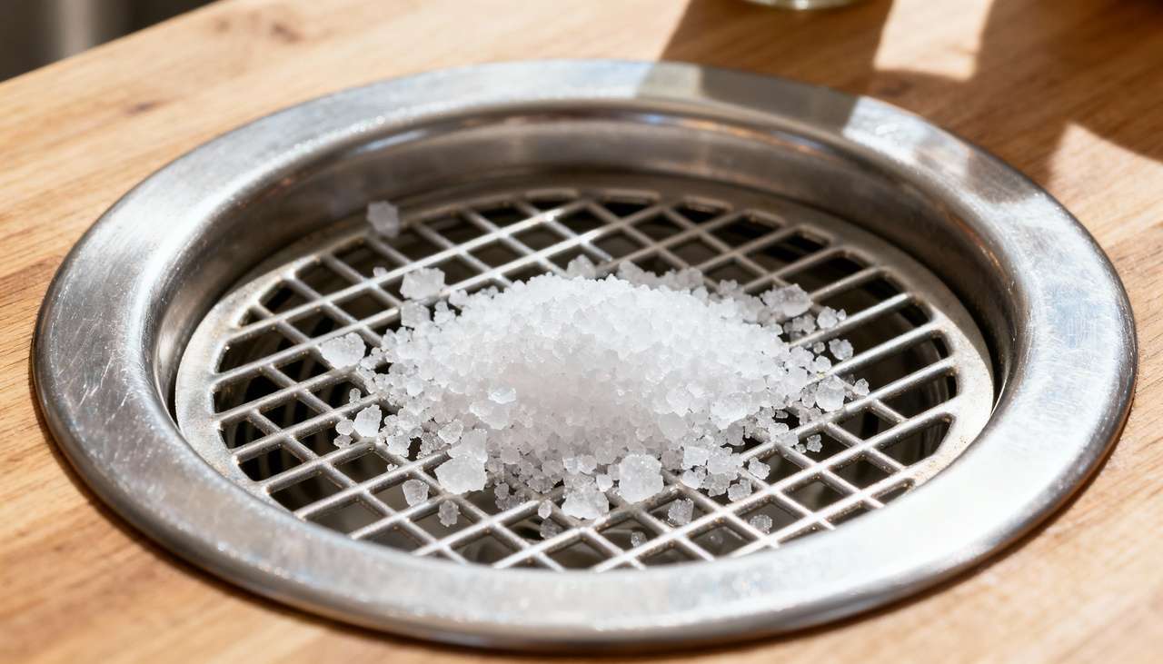 Nunca durma sem jogar um punhado de sal no ralo da cozinha